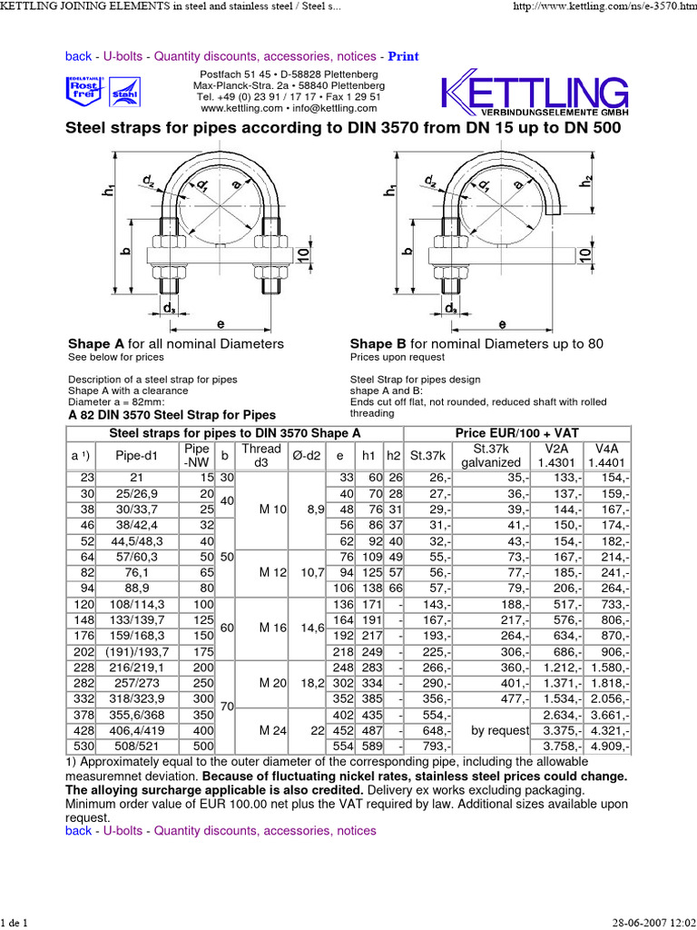 U-BOLT DIN 3570 | PDF