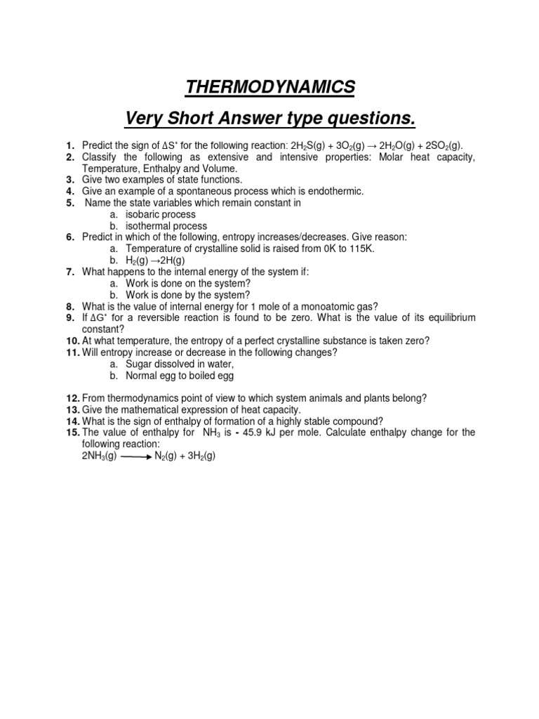 Very Short Answer Type QNS | PDF