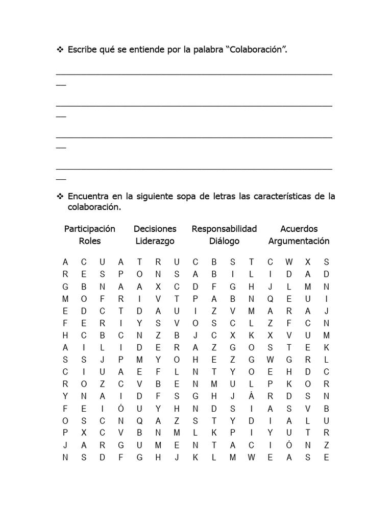 Convivencia y Sopa de Letras | PDF