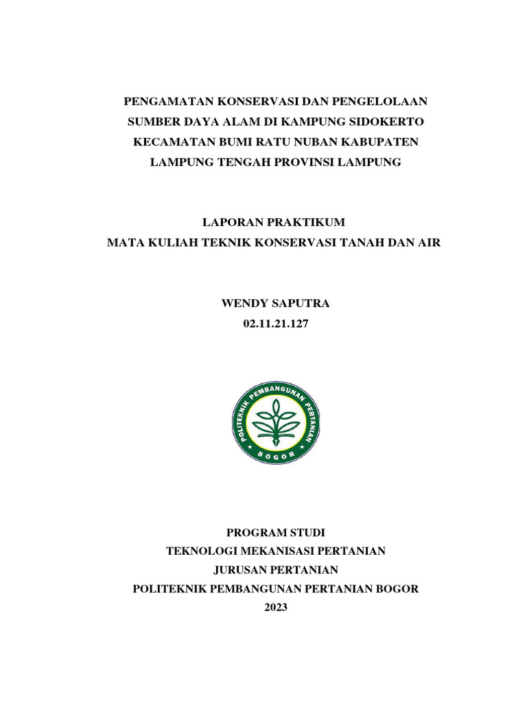 Pengelolaan Sumber Daya Alam di Sidokerto | PDF | Sains & Matematika