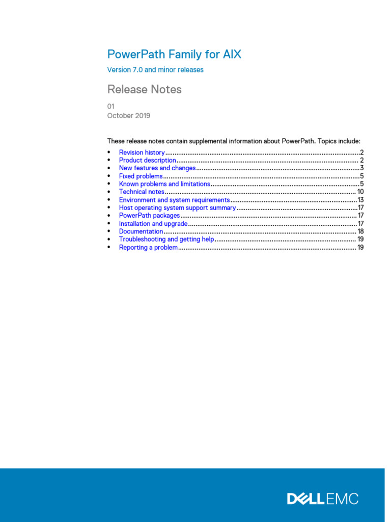 Docu96154 PowerPath Family For AIX 7.0 and Minor Releases Release Notes ...