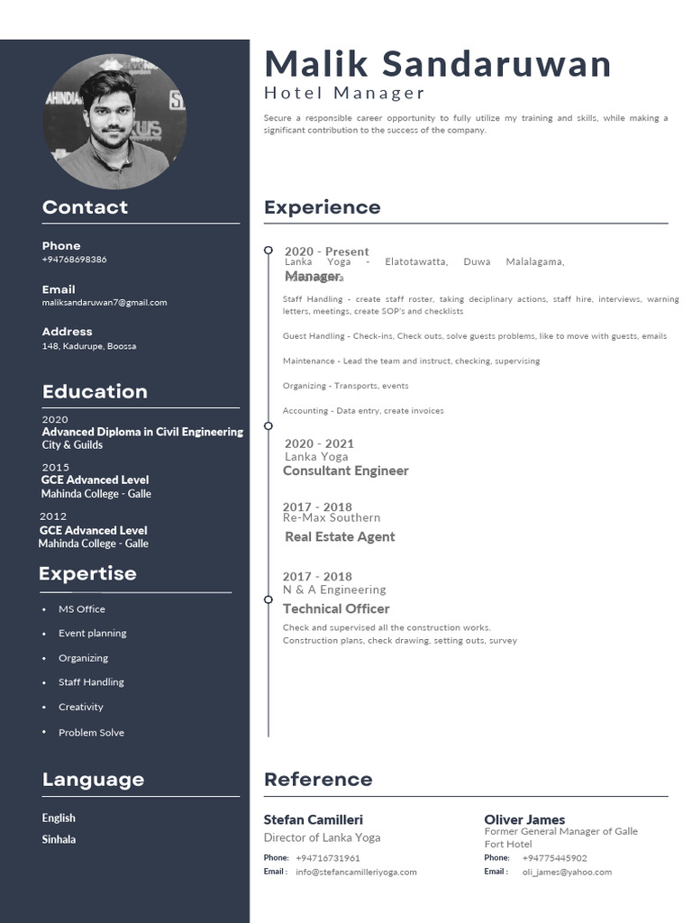 Black White Minimalist CV Resume 2 | PDF