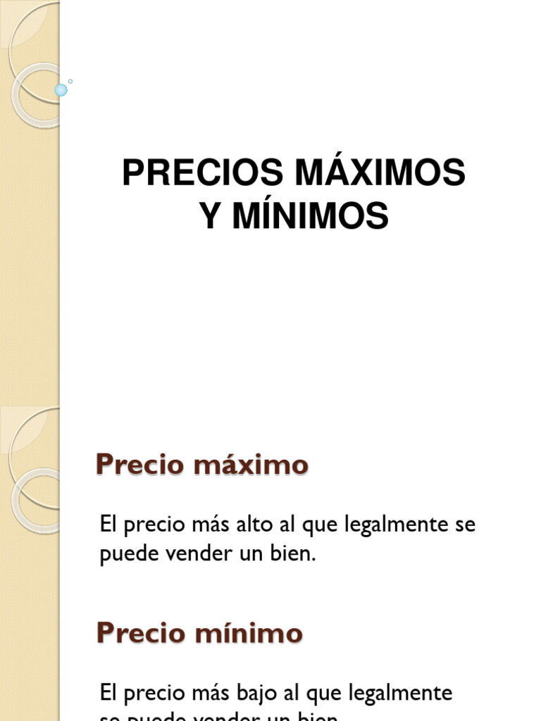 Precios Max-Min | PDF