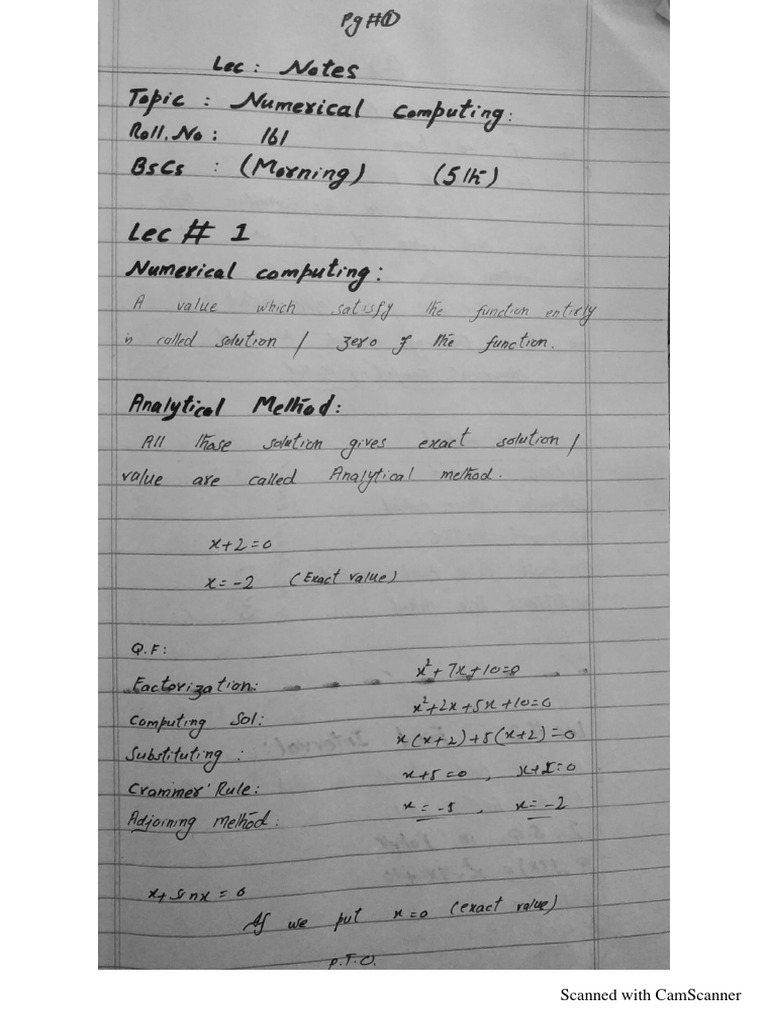 Numerical Computing - Qs Accourding To Mam & Sir | PDF