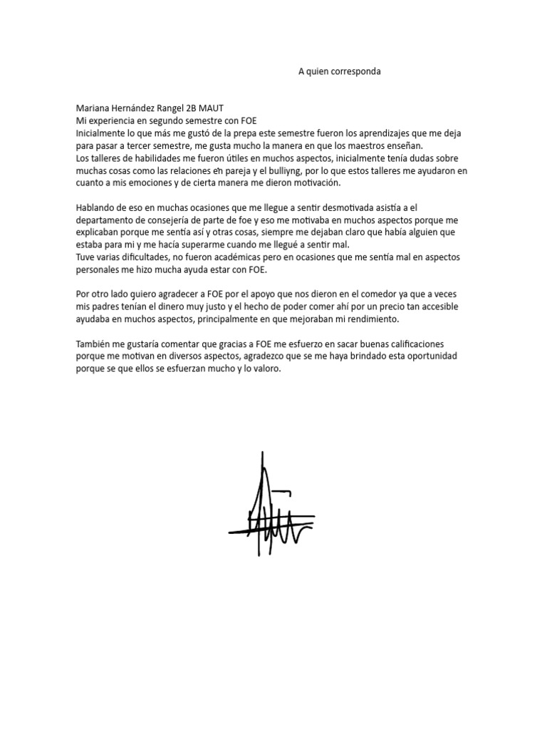 Foe Mariana Hernandez Rangel Maut 2B | PDF