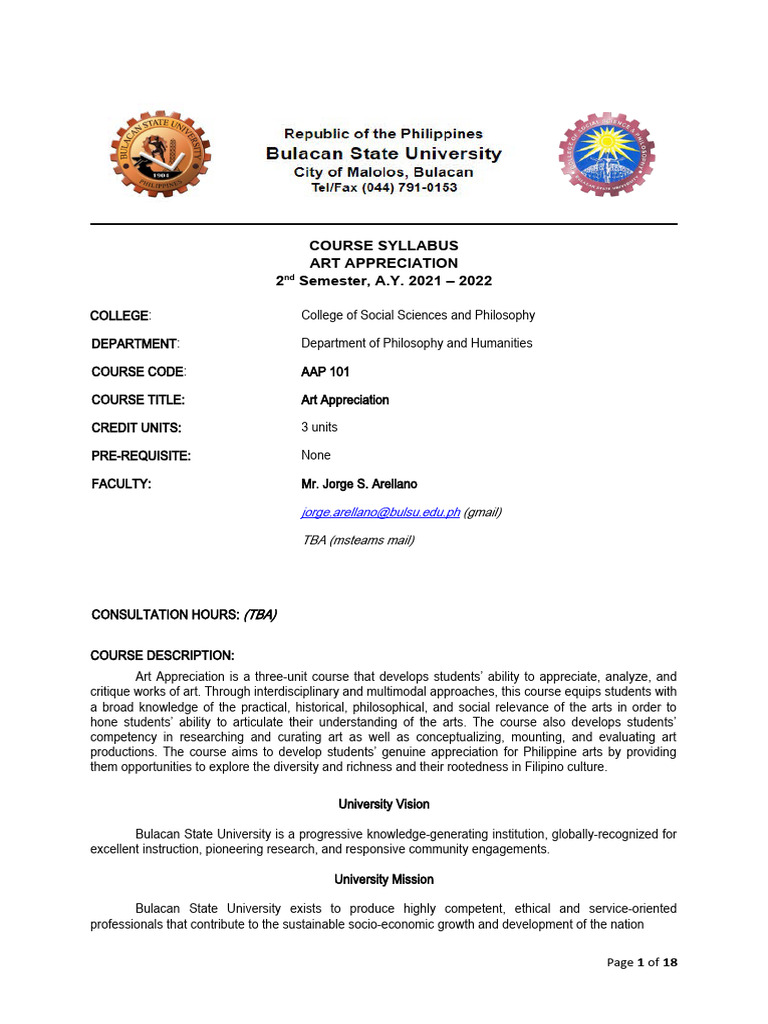 Aap 101 Course Syllabus | PDF