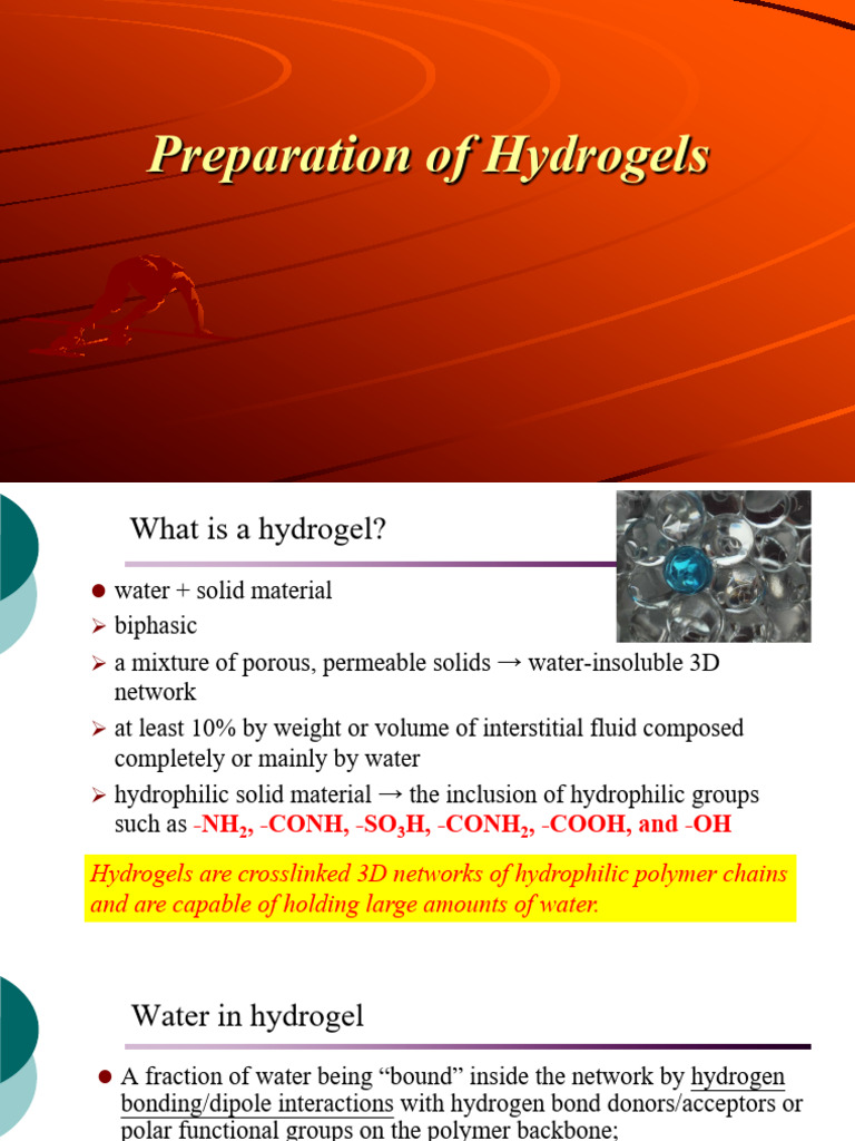 Hydrogel Preparation Methods Explained | PDF