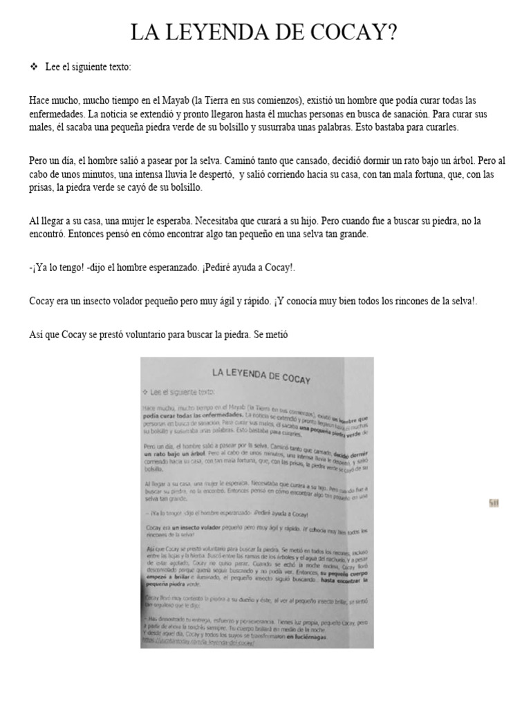 El cocay la leyenda | PDF