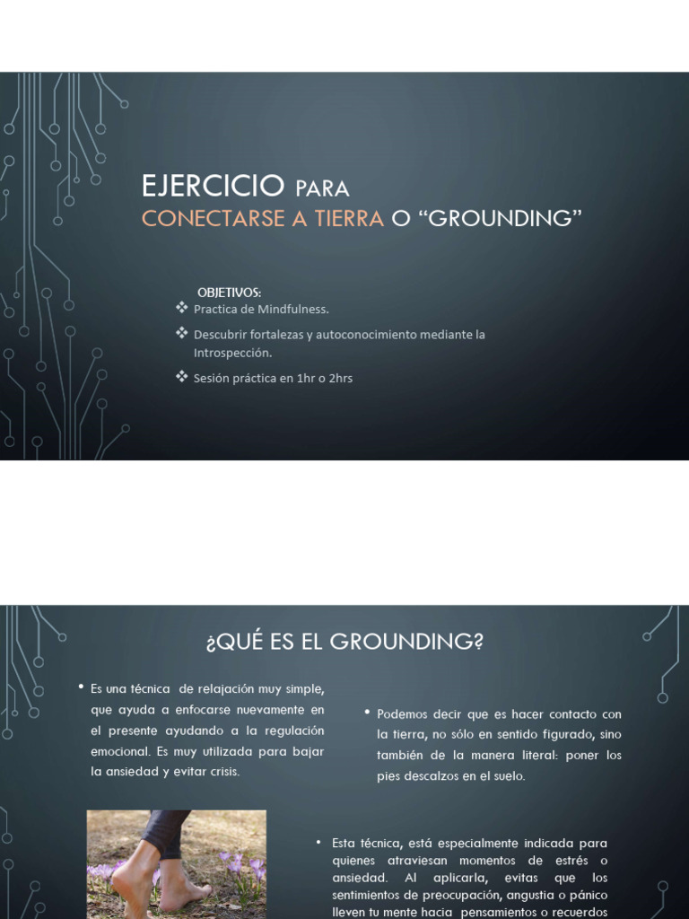 Ejercicios de Grounding | PDF | Relaciones personales, crianza y ...