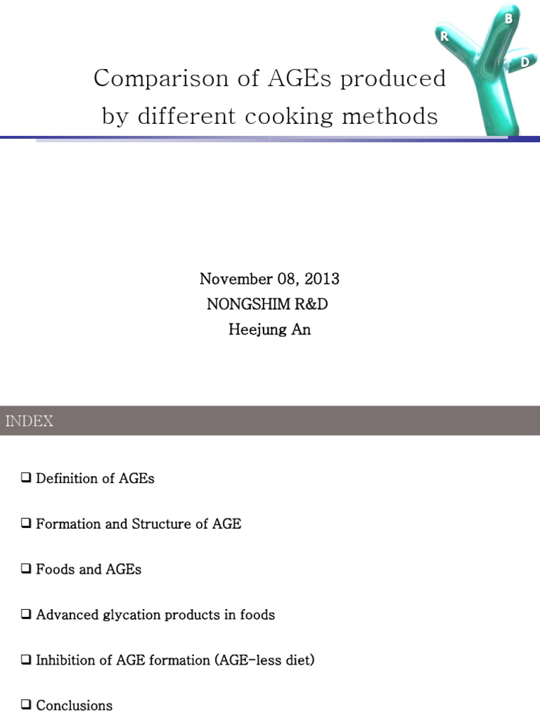 Comparison of AGEs Produced by Different Cooking Methods | PDF