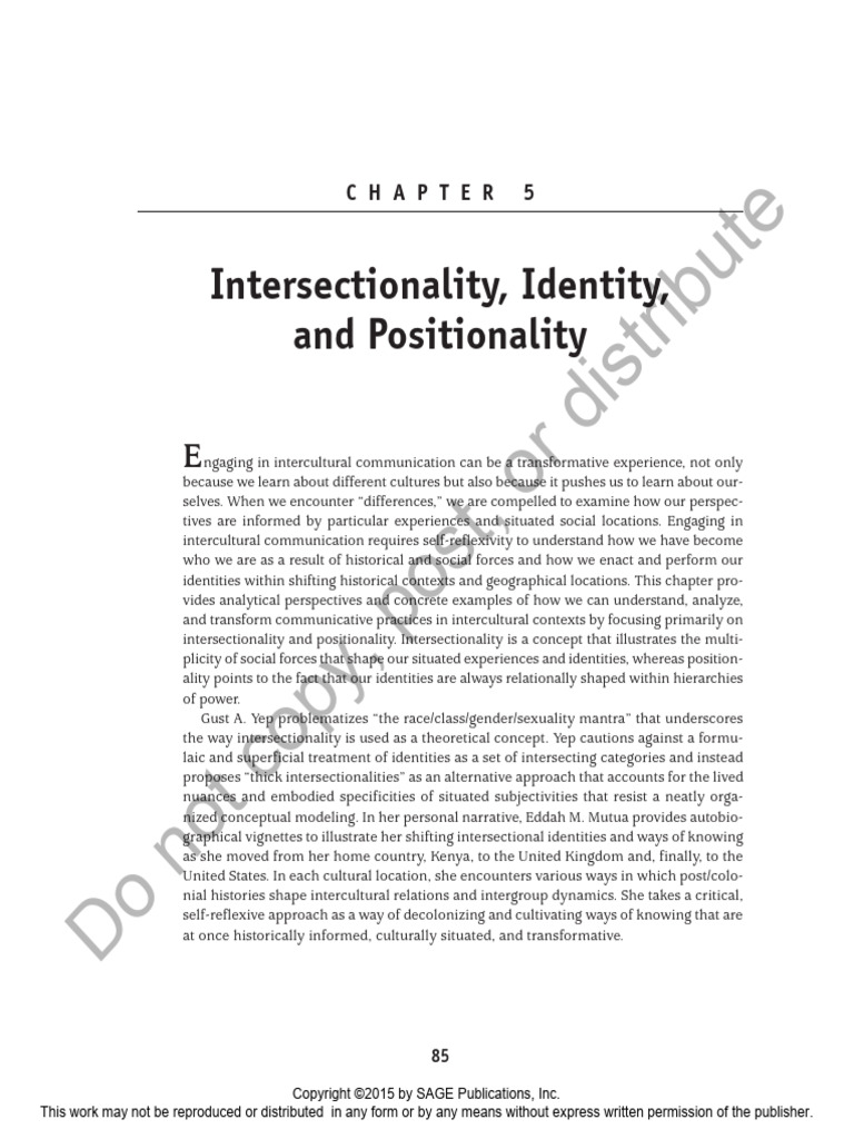 Intersectionality, Identity, and Positionality | PDF ...
