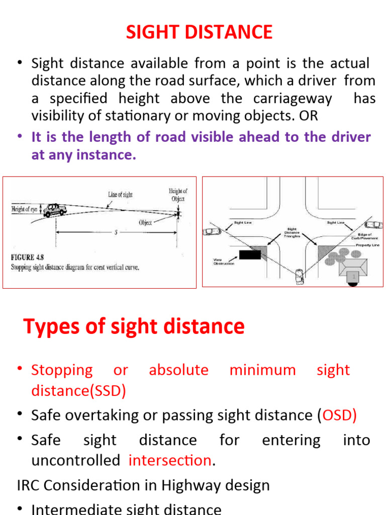 Stopping Sight Distance | PDF