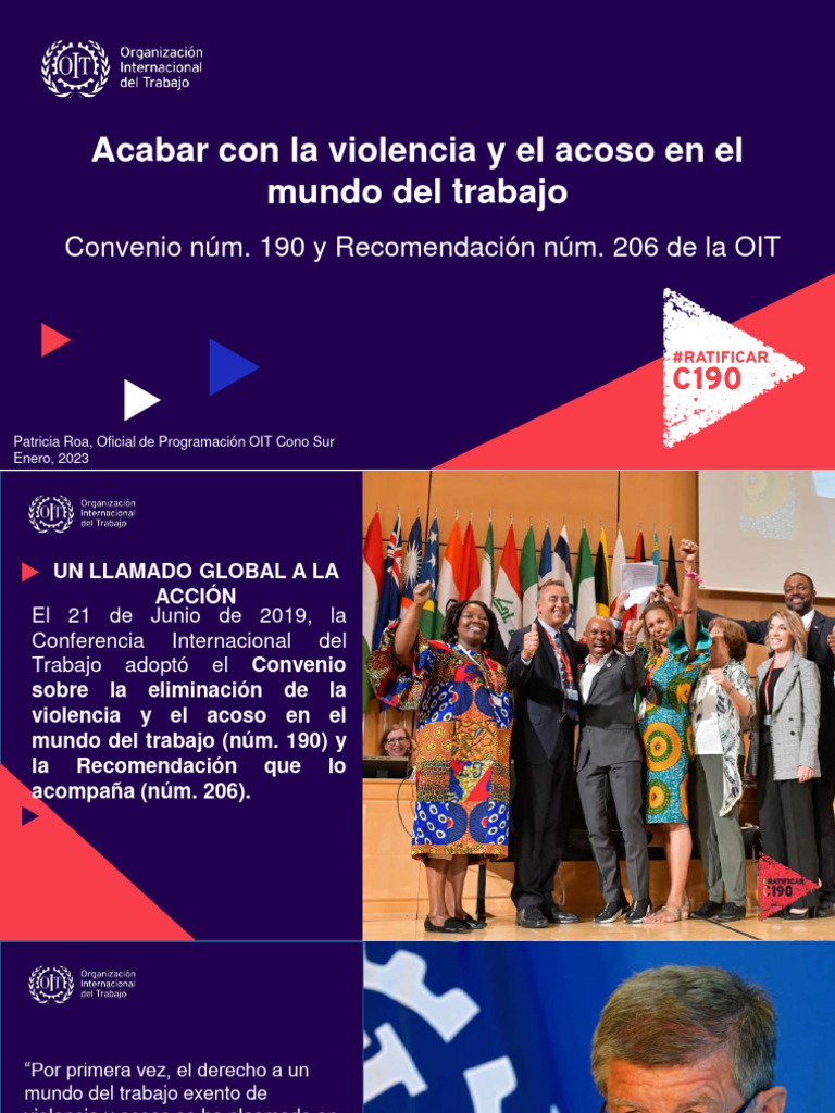 Convenio 190 Expocicion OIT Patricia Roa | PDF | Acoso sexual | Violencia