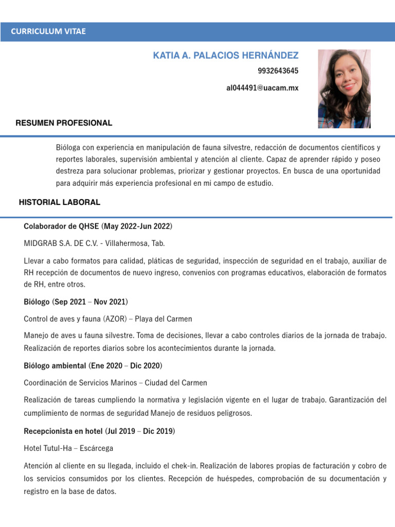 CV-Katia Palacios 2023 | PDF