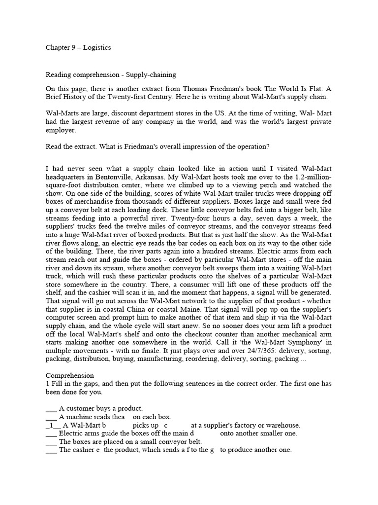 Chapter 9 - Logistics - M4 - EBCHD | PDF | Finance & Money Management | Travel