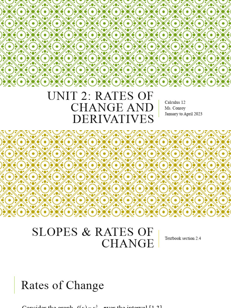 2 Differentiation 1 Slides | Download Free PDF | Derivative | Tangent