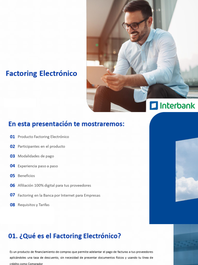 Presentación Factoring Electrónico 1 | PDF | Bancos | Internet