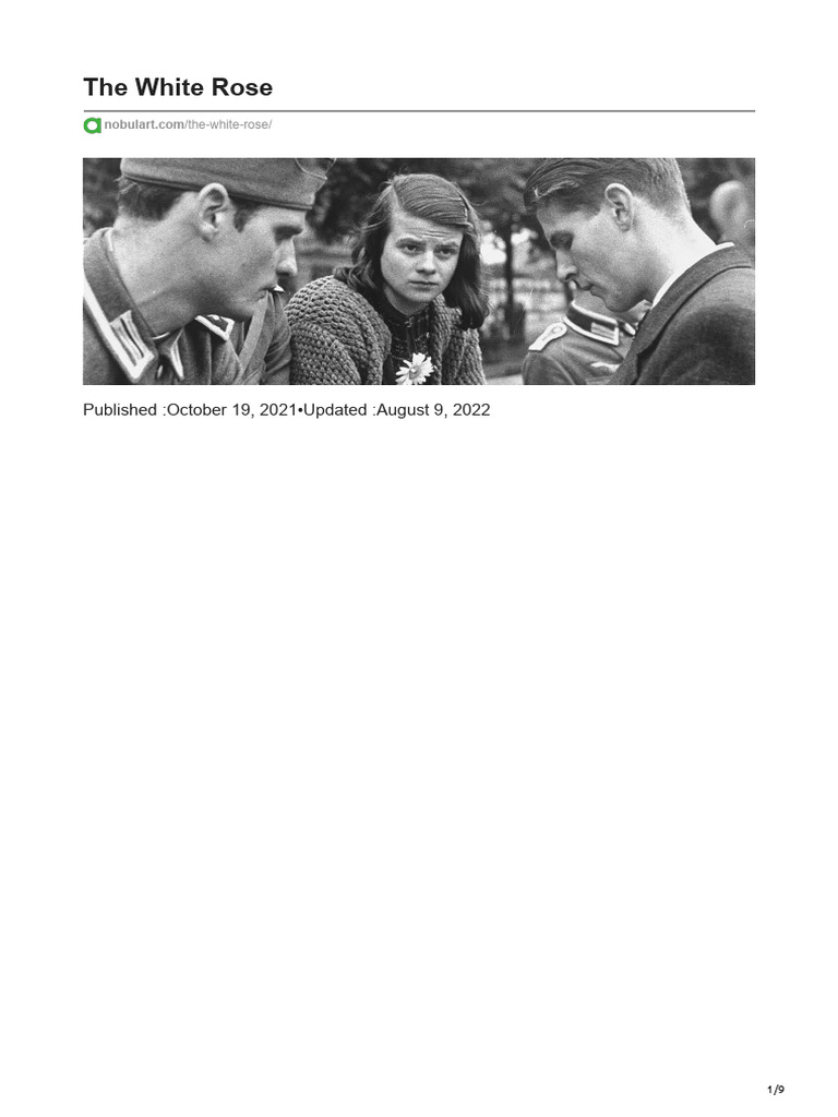 The White Rose: A Call for Conscience | PDF | Social Science
