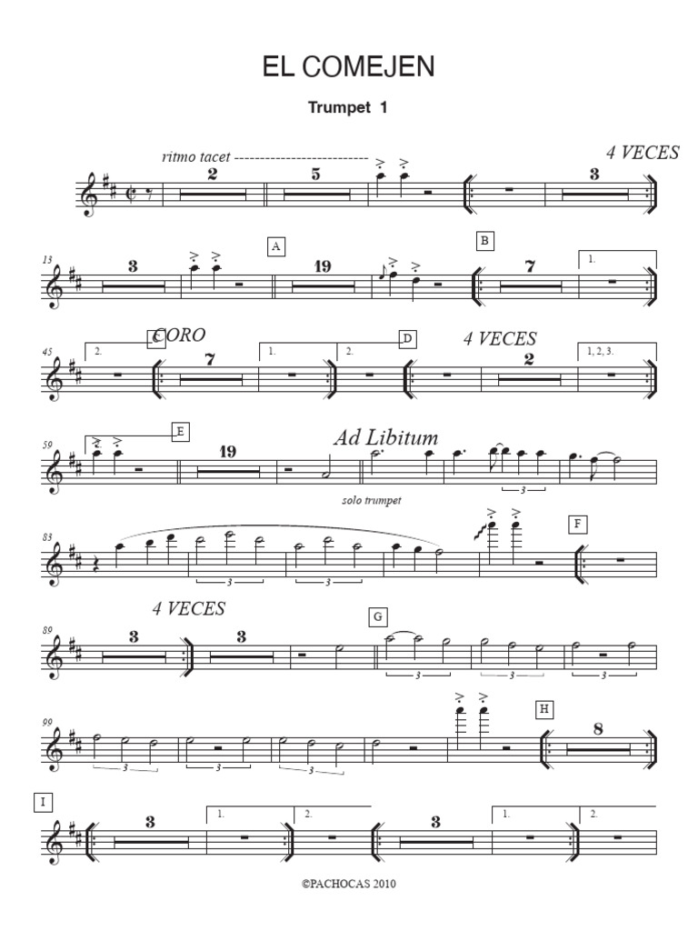 El Comejen - Trumpet 1 | PDF