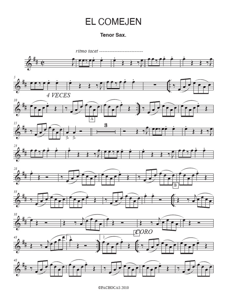 El Comejen - Tenor Sax. | PDF