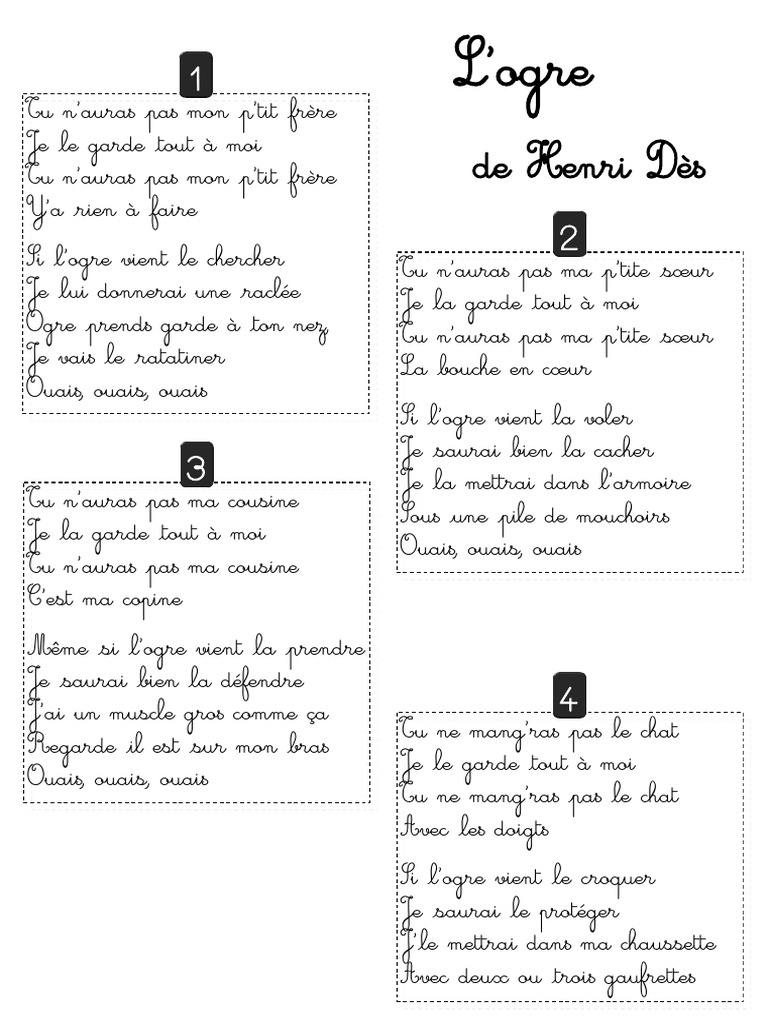 L Ogre Henri Des Paroles Pdf