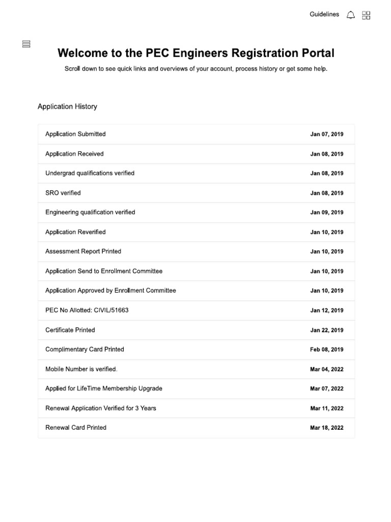 Dashboard - Pec Portal2 | PDF