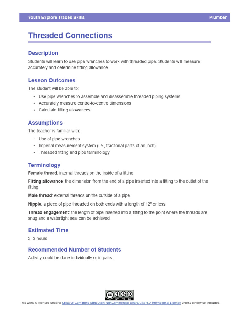 Thread Connections | PDF