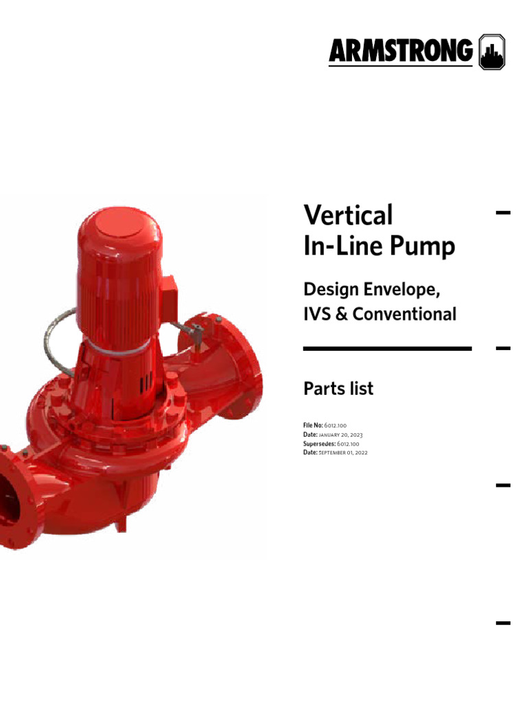 Armstrong Vertical Pump Parts List | PDF | Pump | Manufactured Goods