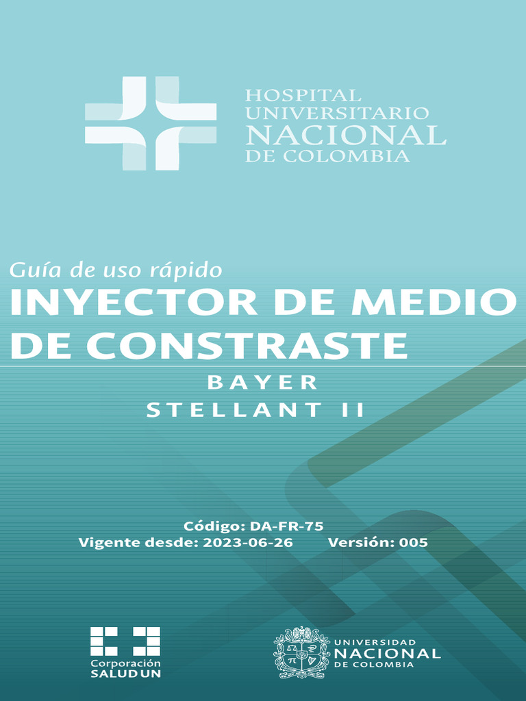 Guia de Uso Rápido Inyector Bayer Stellant II | PDF