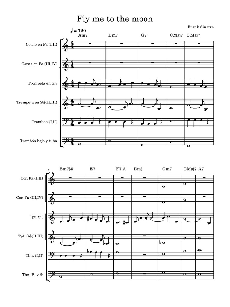Fly Me To The Moon-Partitura - y - Partes | PDF