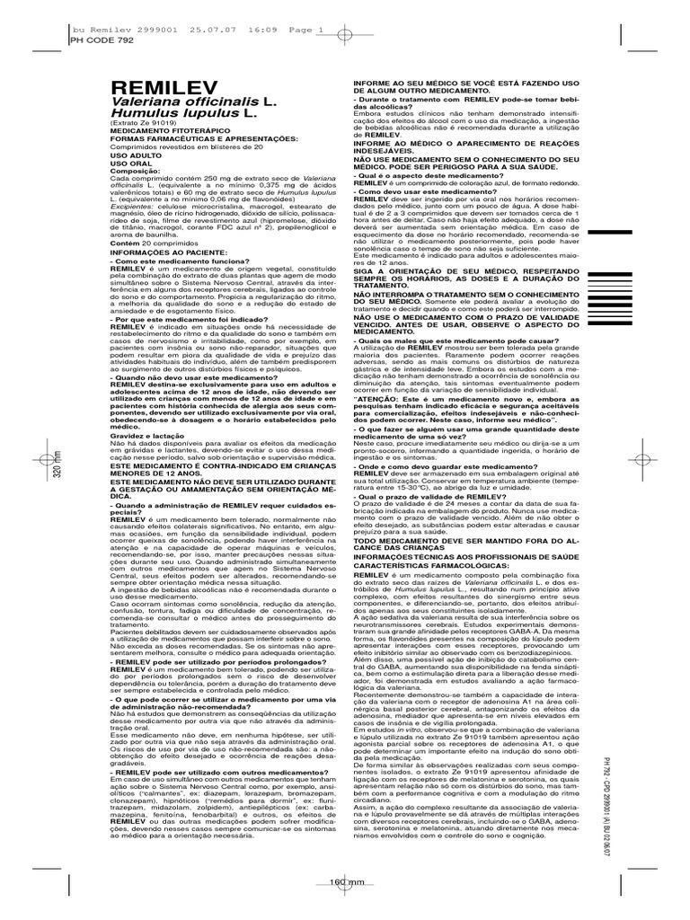 Remilev: Valeriana Officinalis L. Humulus Lupulus L | PDF