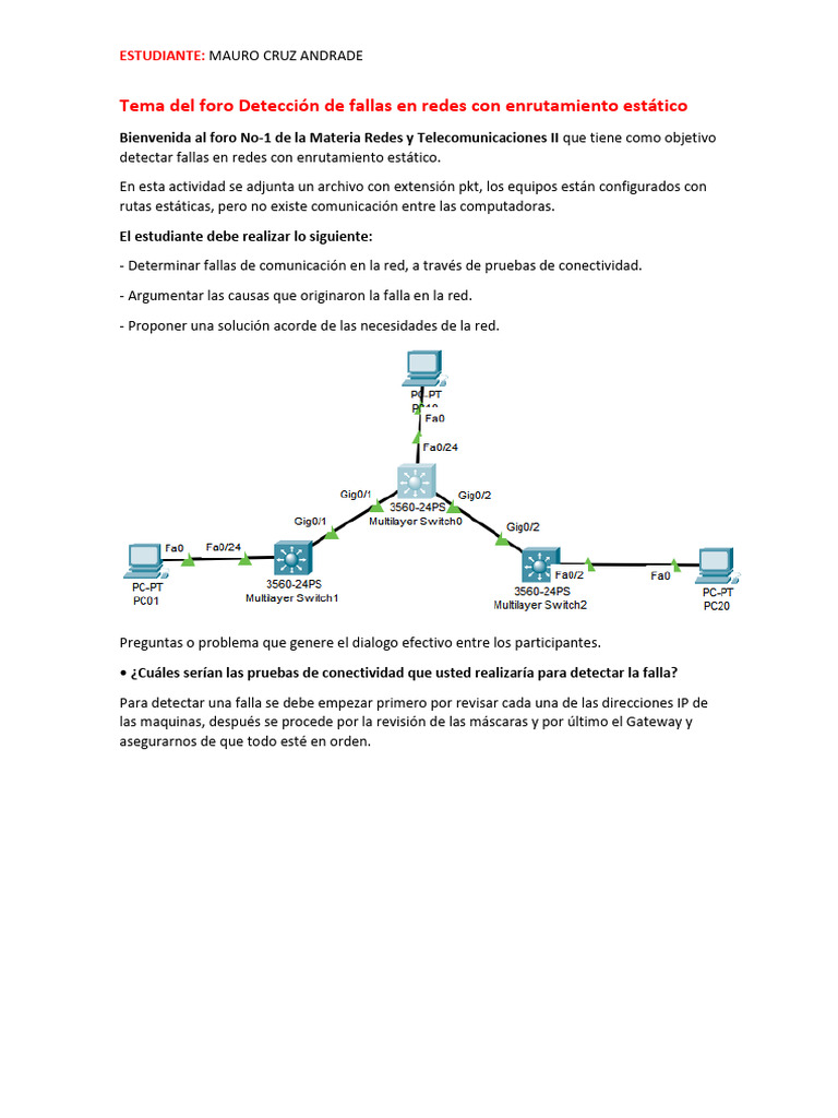 Foro 1. Redes Ii. | PDF | Hogar, jardinería y bricolaje