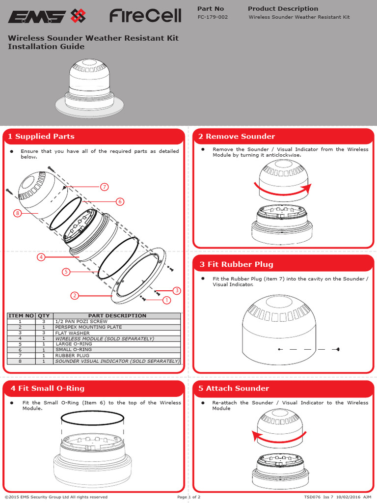 Radio Sounder Weatherproofing Kit | PDF