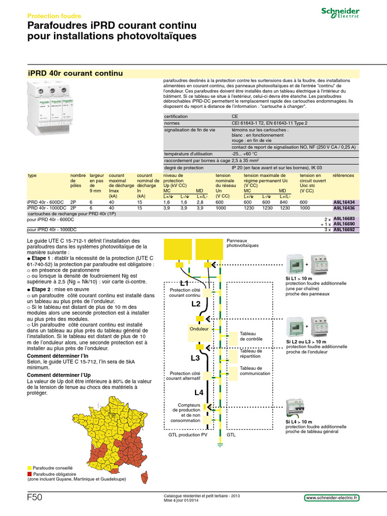 Installation des parafoudres Schneider | PDF | Grandeur physique ...
