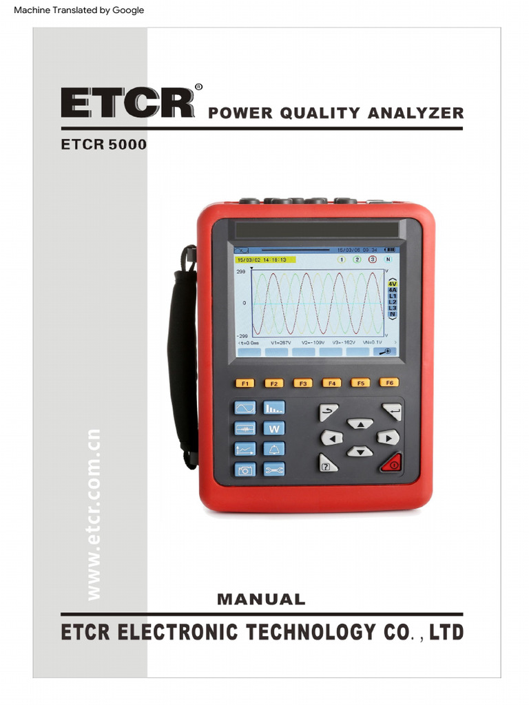 ETCR5000 Manual Esp | PDF | Corriente eléctrica | Electricidad