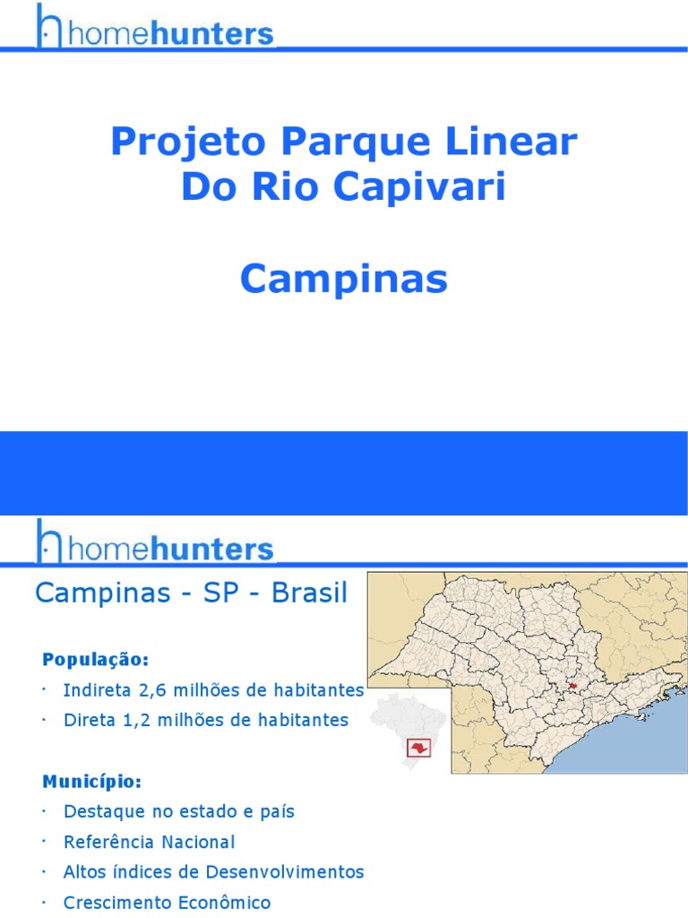 Projeto Parque Linear do Rio Capivari | PDF | Economias