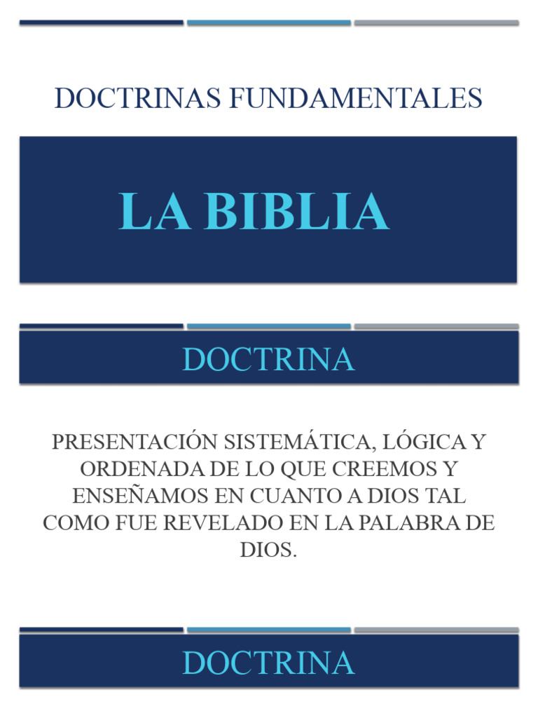 Doctrinas Fundamentales-1la Biblia | PDF