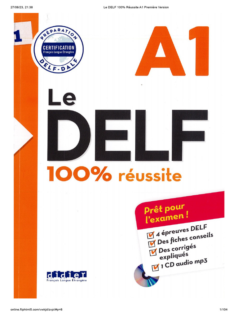 Le DELF 100% Réussite A1 Première Version | PDF