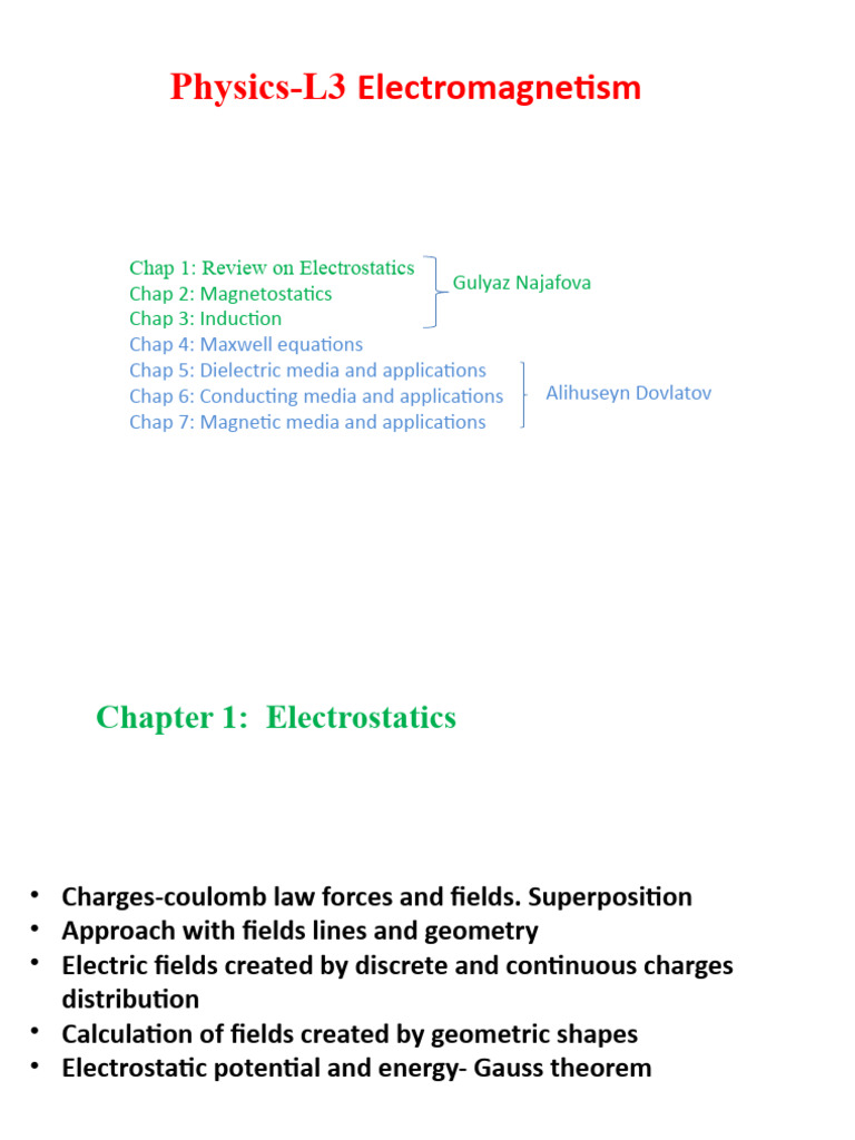 L3 CH1 Electrostatics | Download Free PDF | Electrostatics | Electron