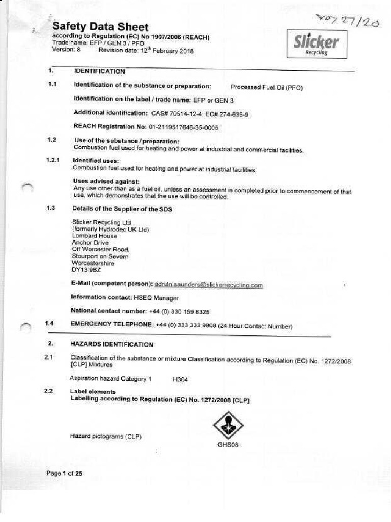 Processed Fuel Oil | PDF