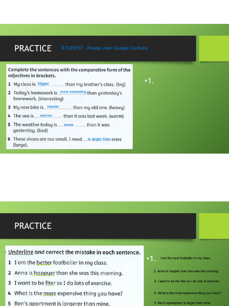 Tarea Comparatives-Superlatives | PDF Tarea Comparatives-Superlatives | PDF