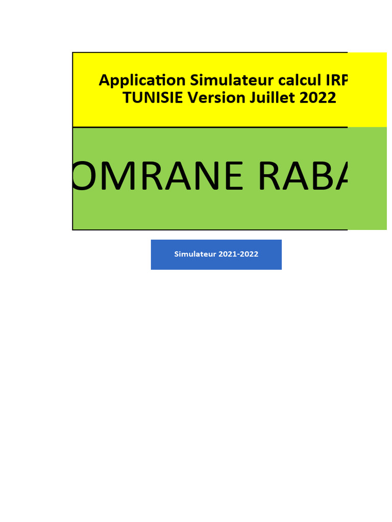 Simulateur IRPP Tunisie 2024 | PDF