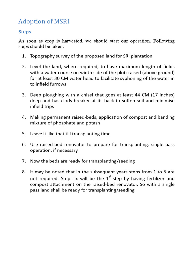 Methods of Planting Rice | PDF | Sowing | Soil