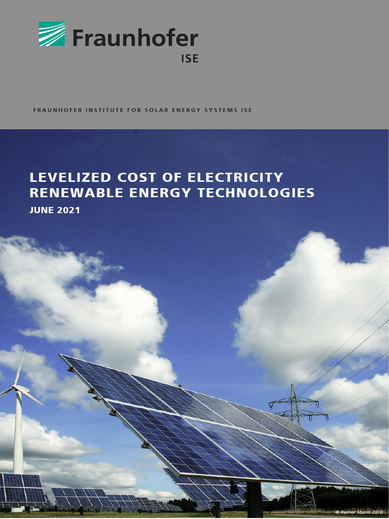 EN2021 Fraunhofer-IsE LCOE Renewable Energy Technologies | PDF ...