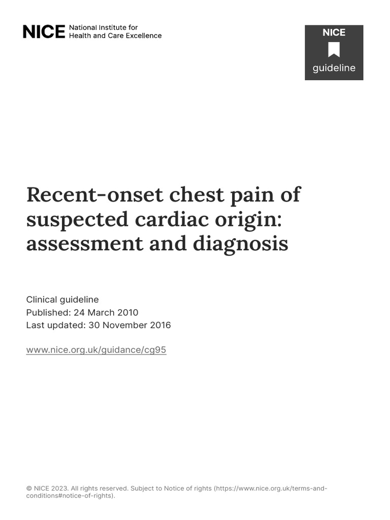 NICE Chest Pain Guideline | Download Free PDF | Myocardial Infarction ...