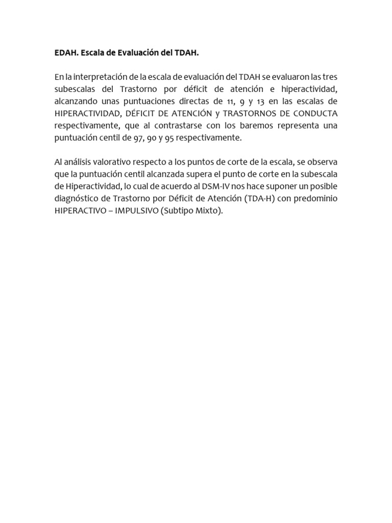 Ejemplo Informe Edah | PDF