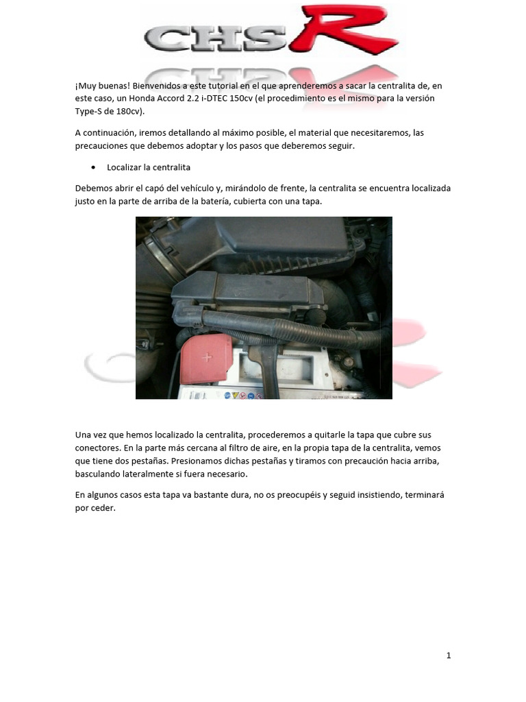 Desmontaje ECU I-DTEC | PDF