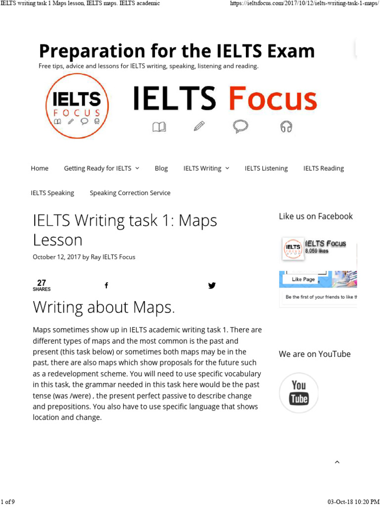 IELTS Writing Task 1 Maps | PDF