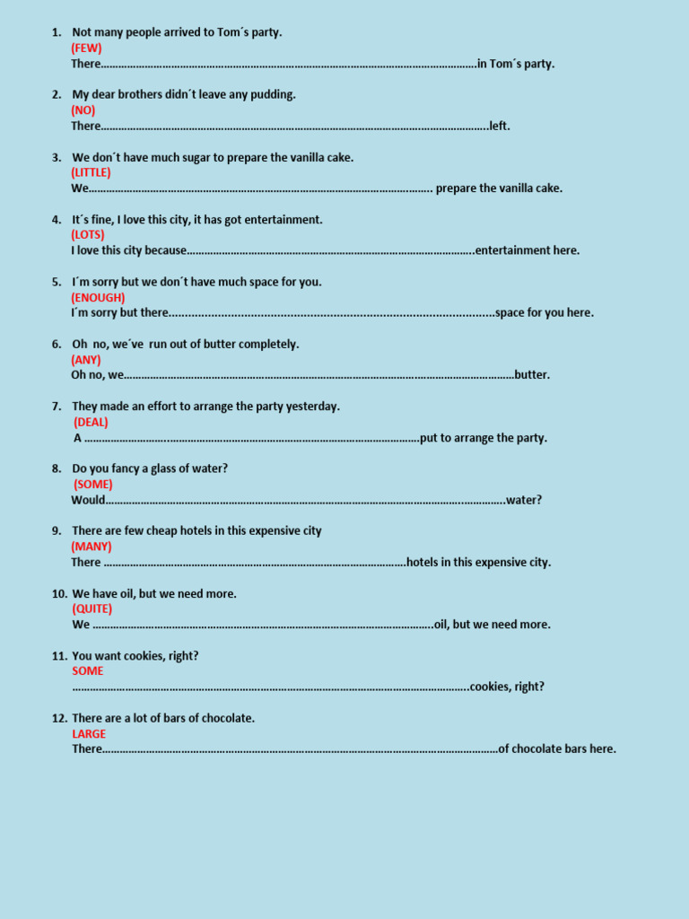 Quantifiers Key Word | PDF