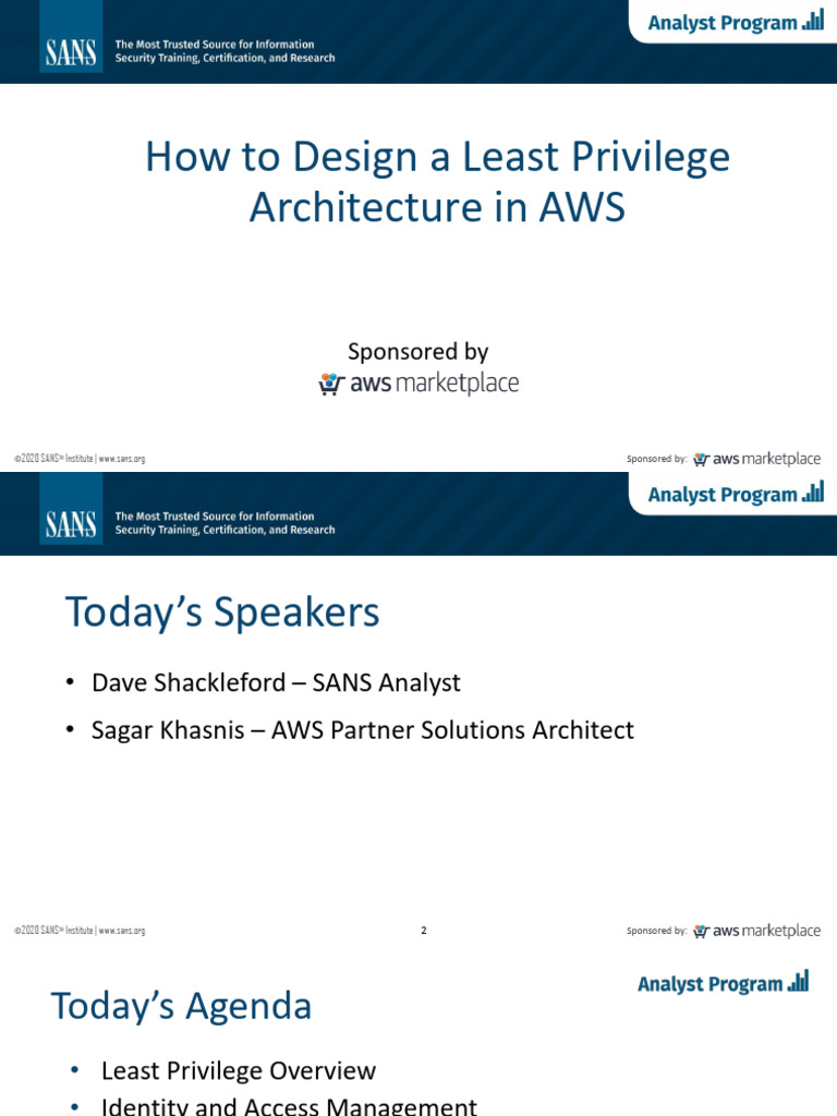 How To Design A Least Privilege Architecture In Aws Slides Pdf Cloud Computing Amazon Web